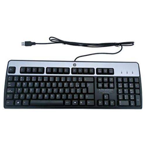 HP Wired USB Keyboard for Desktop & Laptop - SK-2885 - Black & Silver ...