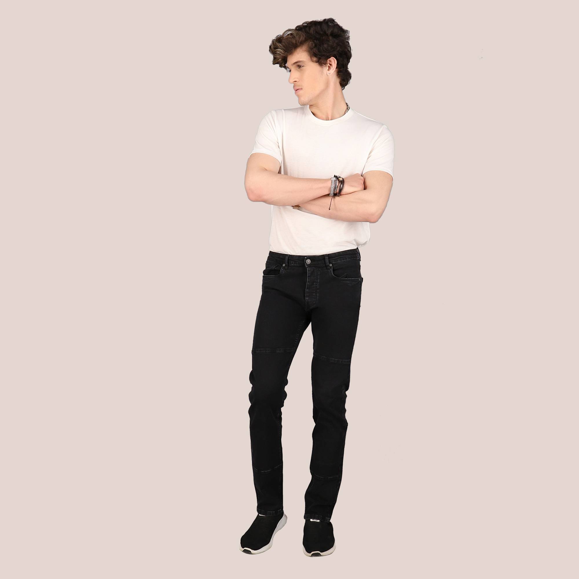 Parker Straight Biker Cut Black - Leyjao.pk