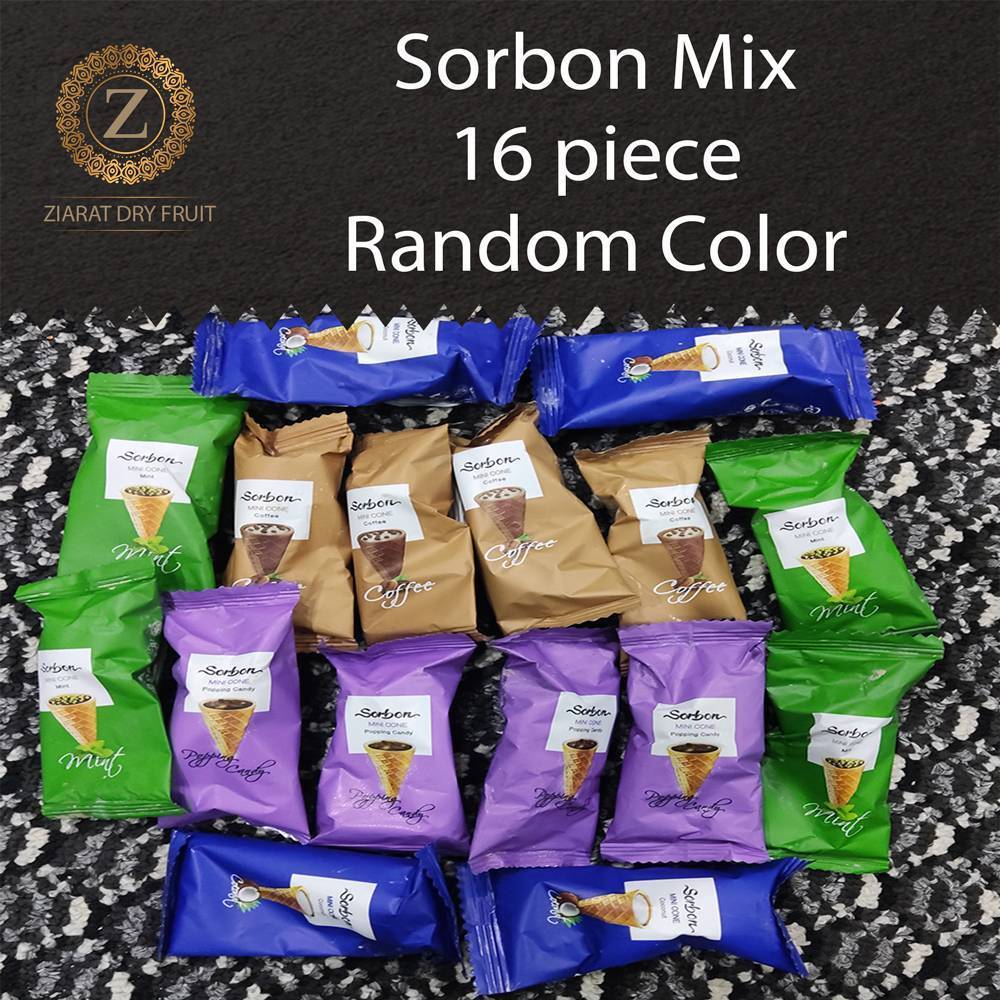 Sorbon Mini Cone - Random Flavour - Imported - 16 Pieces - Leyjao.pk