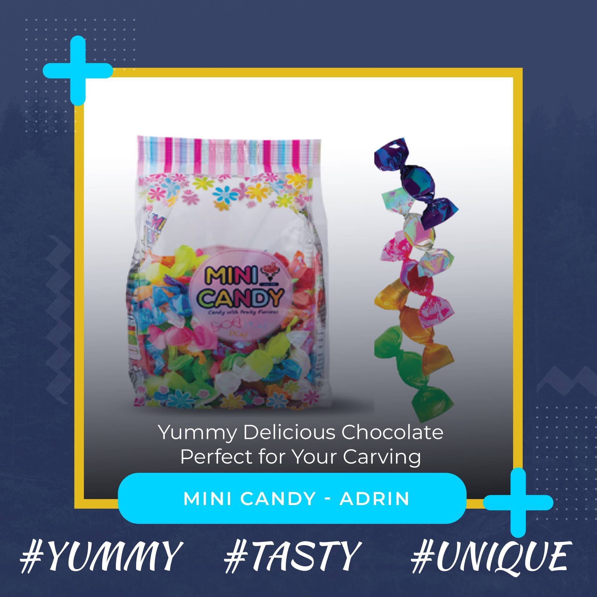 Adrin Mini Candy - Fruit Flavored - 60 Pieces - 100Grams - Leyjao.pk