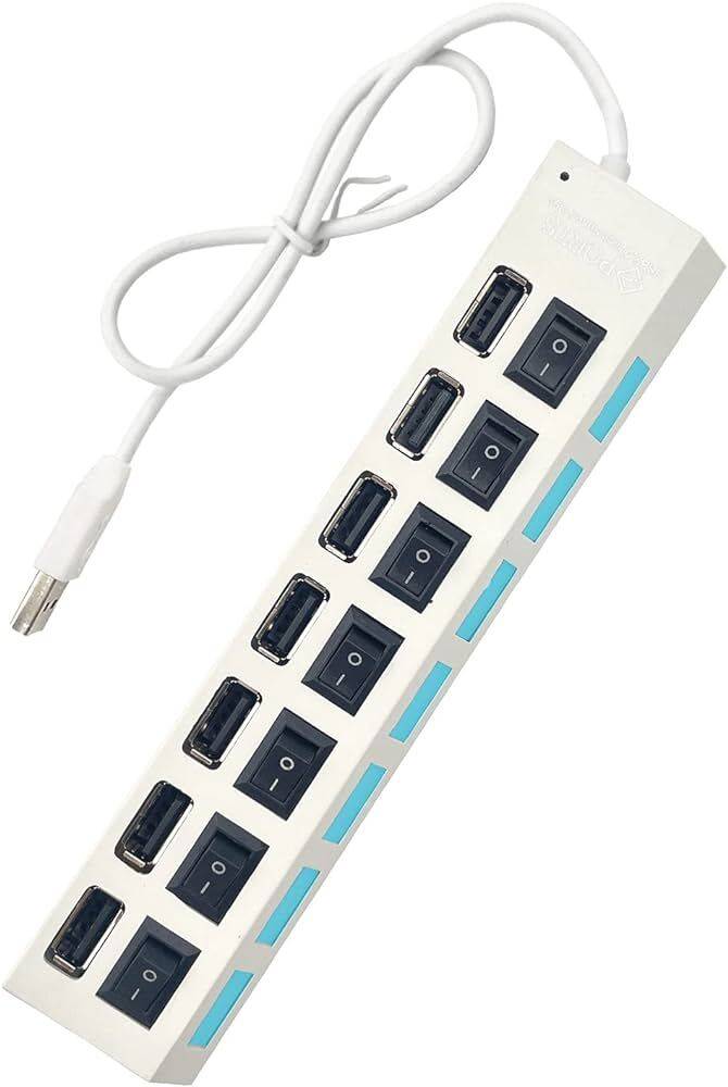 Usb Hub 7 Port 20 On/Off Multiple Switch Usb Hub - Leyjao.pk
