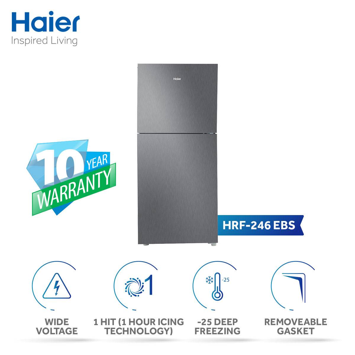 Haier Refrigerator - Hrf-246 Ebs/Ebd 9 Cu Ft/E-Star Series (Deepest ...