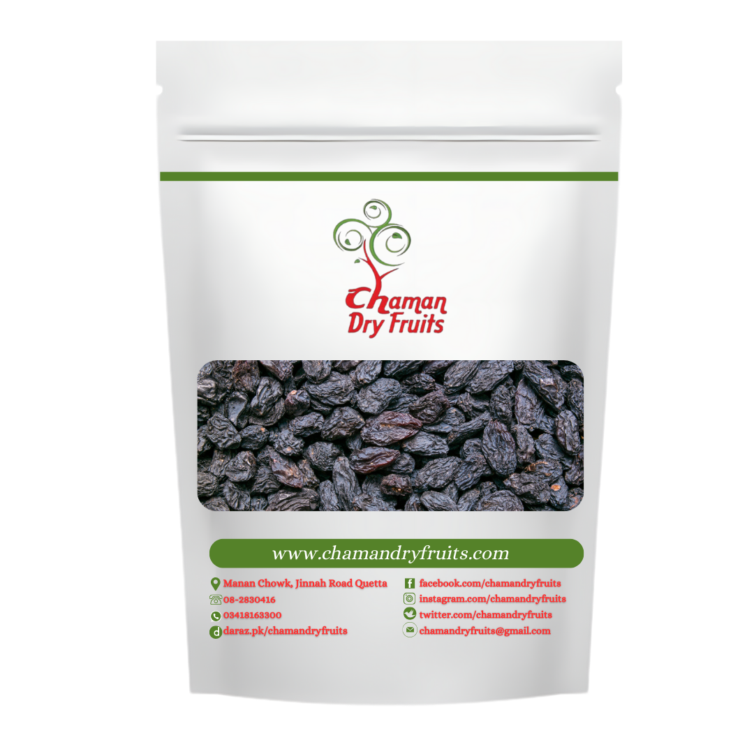 Fresh Afghani Black Raisin - Pack of 500 Grams Kishmish - Leyjao.pk