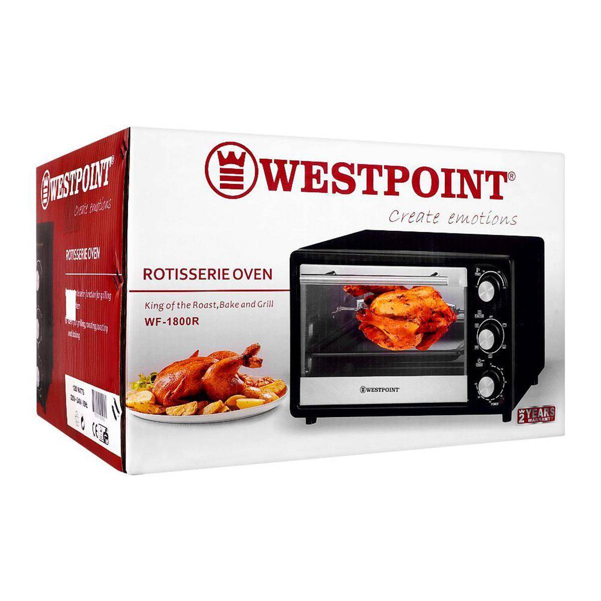 Westpoint Deluxe Rotisserie Oven With Kebab Grill, Toaster 24Ltr (WF ...
