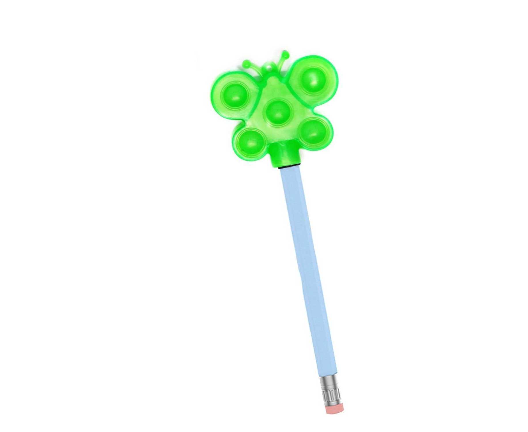 LucenT 1 Pcs Pop It Pencil Cap Colorful Cute Fidget Bunny Butterfly ...
