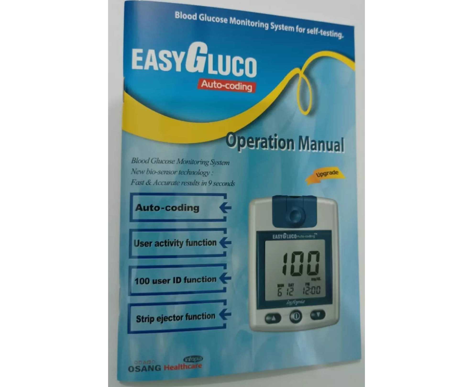 CTI GLUCOMETER EASYGLUCO Original Korean Technology Chip (25 Testing ...